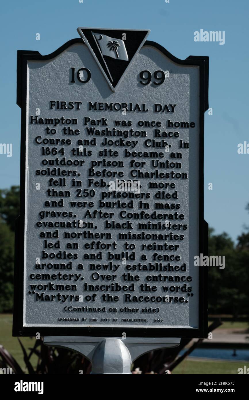 Plaque to location of first memorial day Stock Photo - Alamy