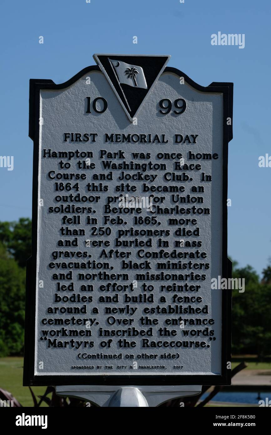 Plaque to location of first memorial day Stock Photo - Alamy