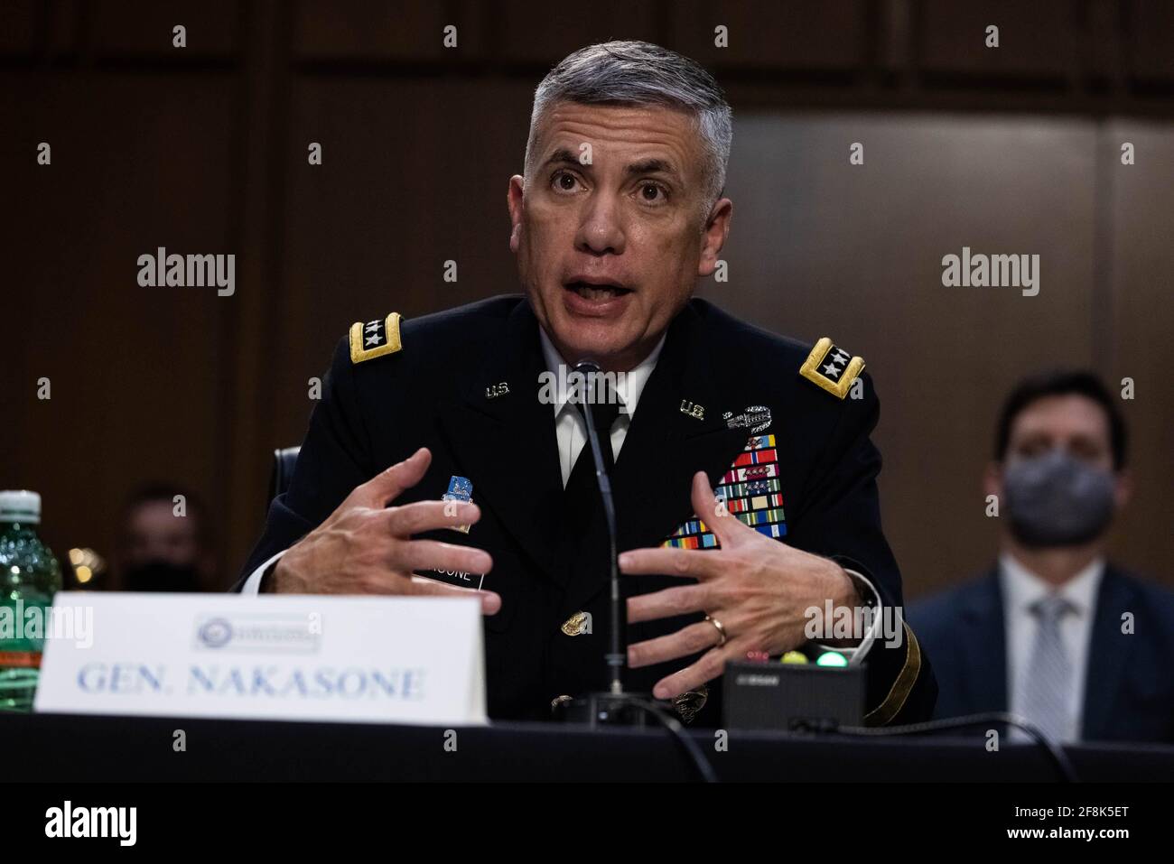 NSA Director Gen. Paul Nakasone speaks during a Senate Intelligence ...