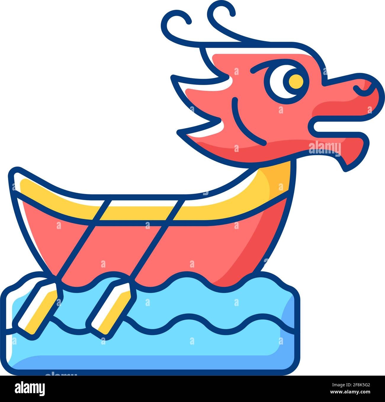 Dragon boat festival RGB color icon Stock Vector Image & Art - Alamy