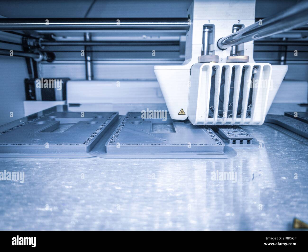 3D printer, printing with plastic wire filament in additive ...