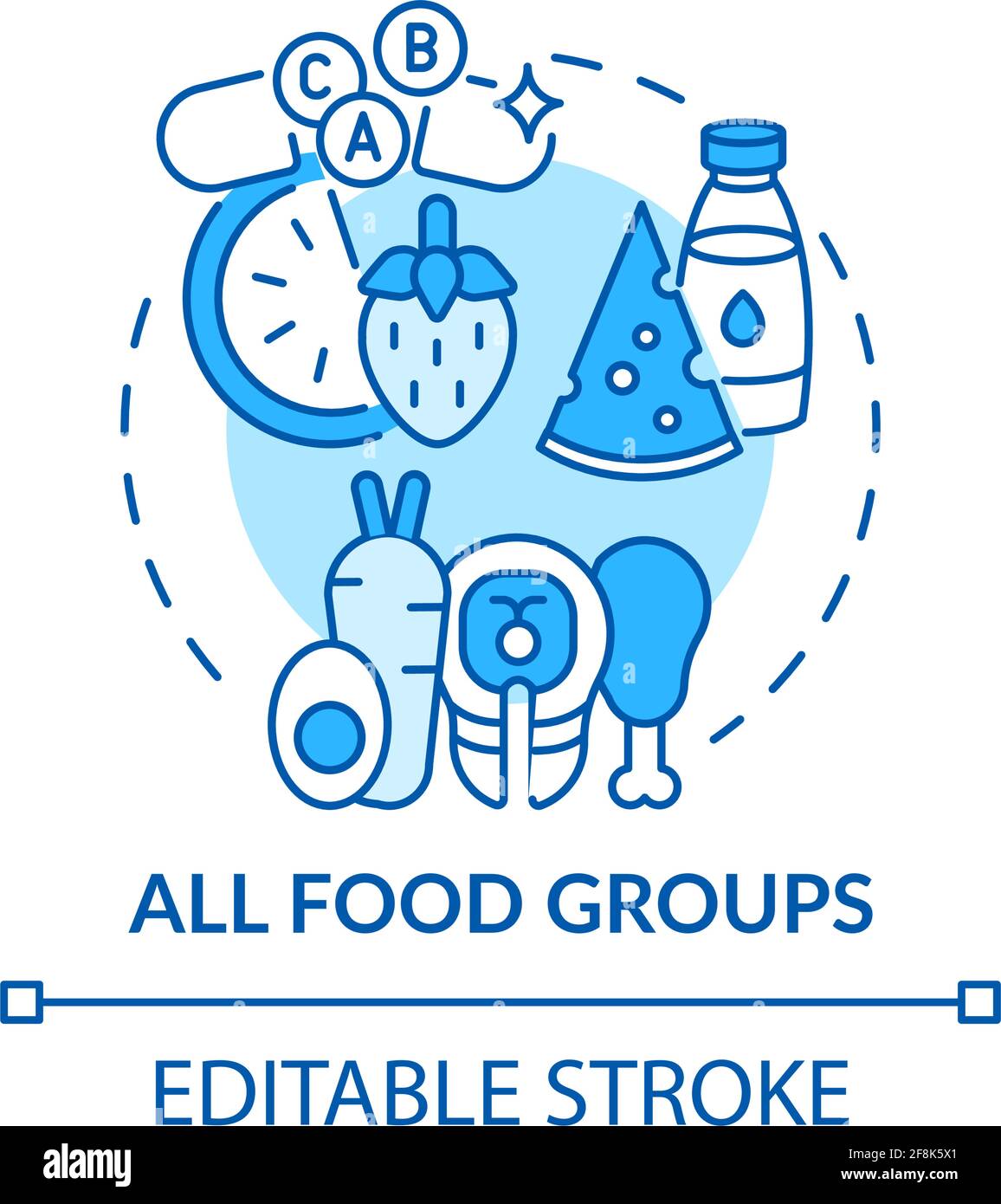 All food groups concept icon Stock Vector Image & Art - Alamy