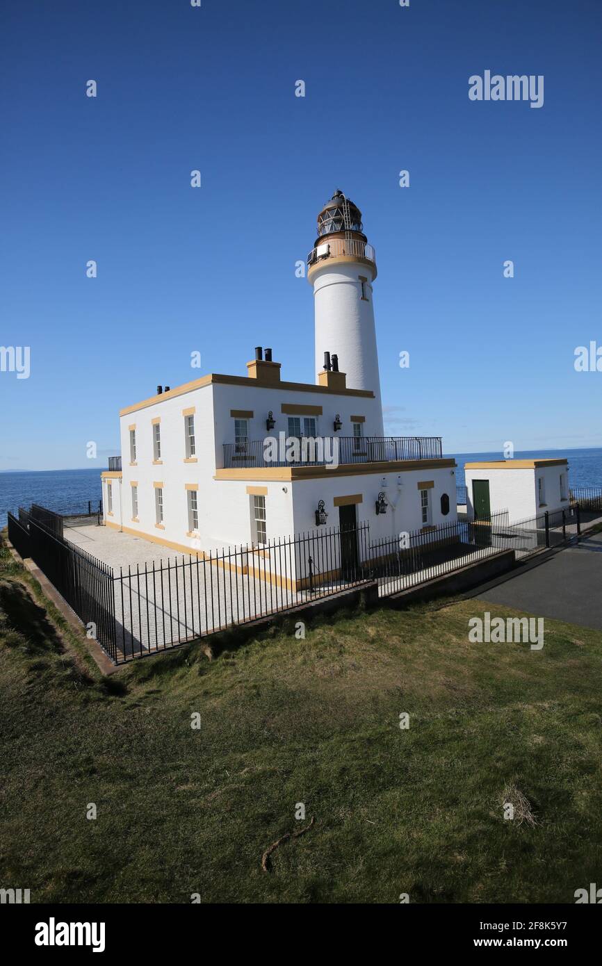Scotland, Ayrshire Turnberry Lighthouse. 12 Apr 2021.The iconic ...