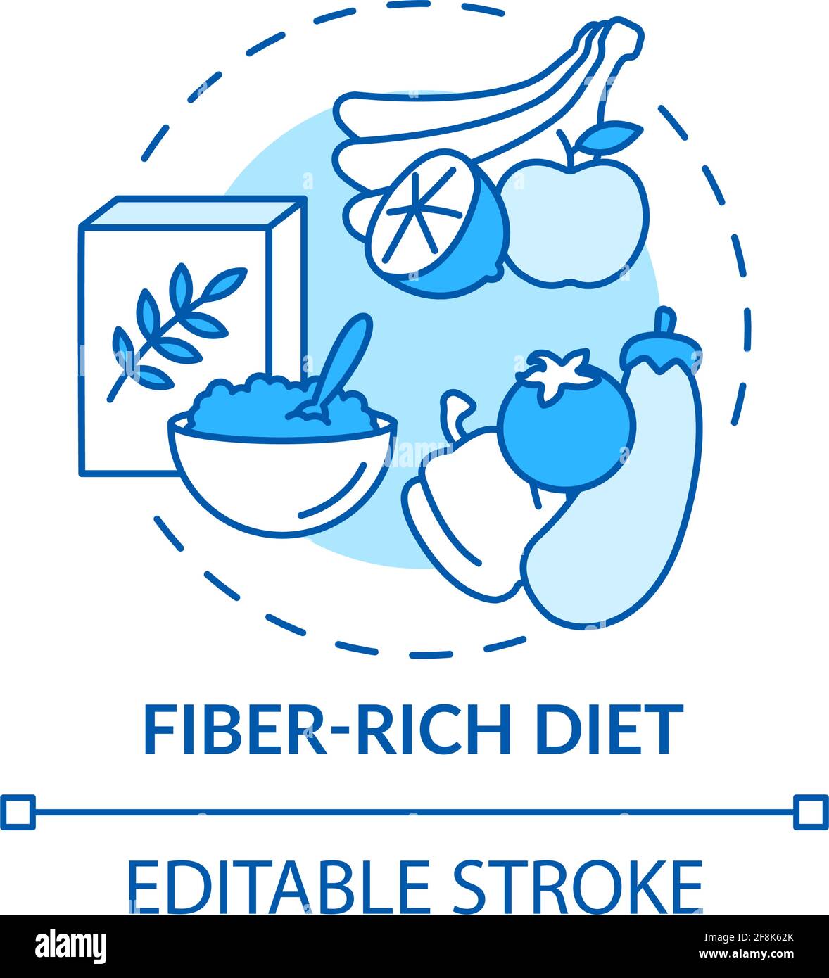 Fiber-rich diet concept icon Stock Vector Image & Art - Alamy