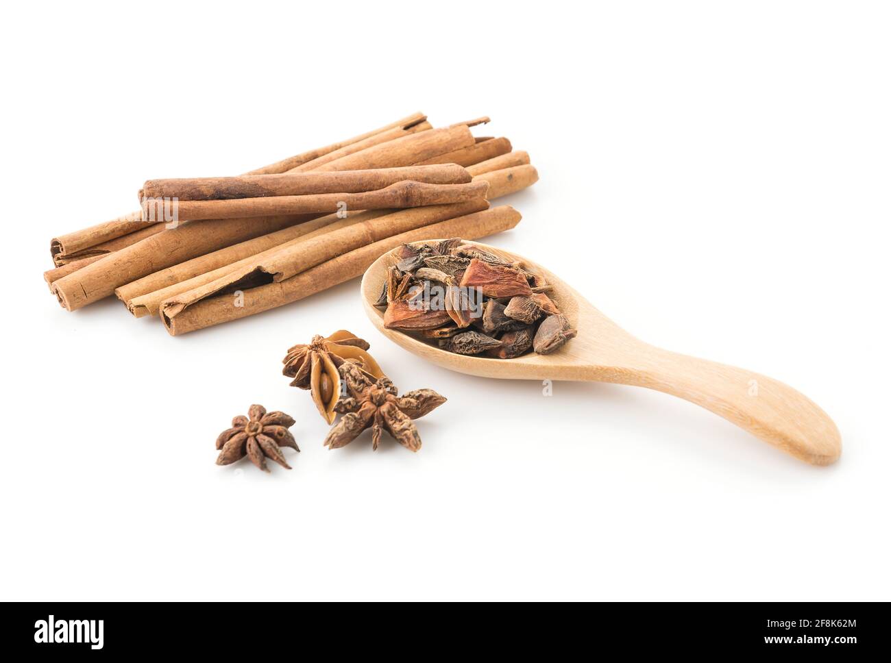 five-spice ingredient on white background Stock Photo - Alamy