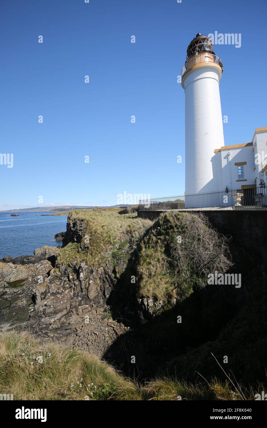Scotland, Ayrshire Turnberry Lighthouse. 12 Apr 2021.The iconic ...