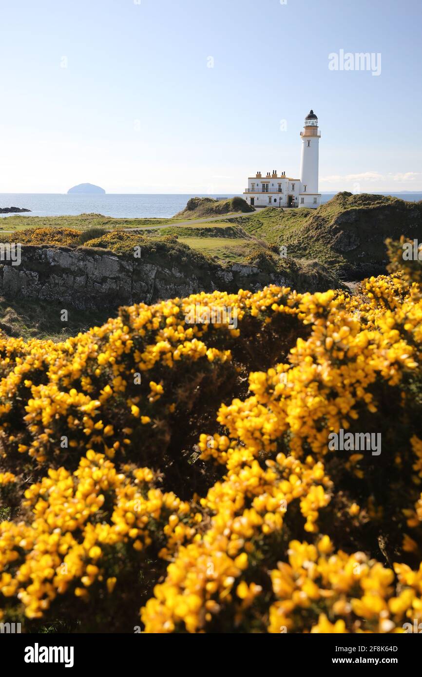 Scotland, Ayrshire Turnberry Lighthouse. 12 Apr 2021.The iconic ...