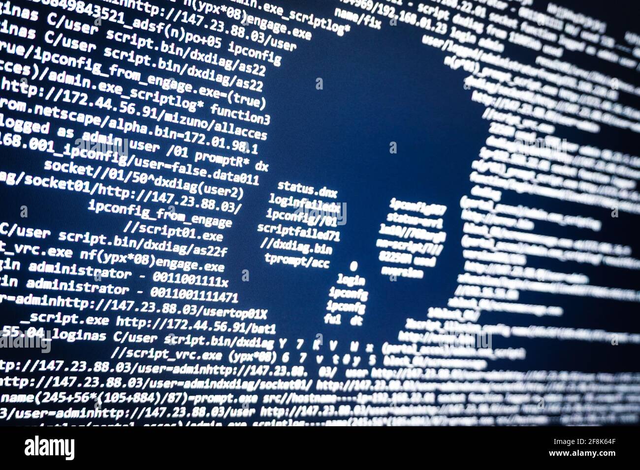 Hacker attack message in computer Stock Photo - Alamy
