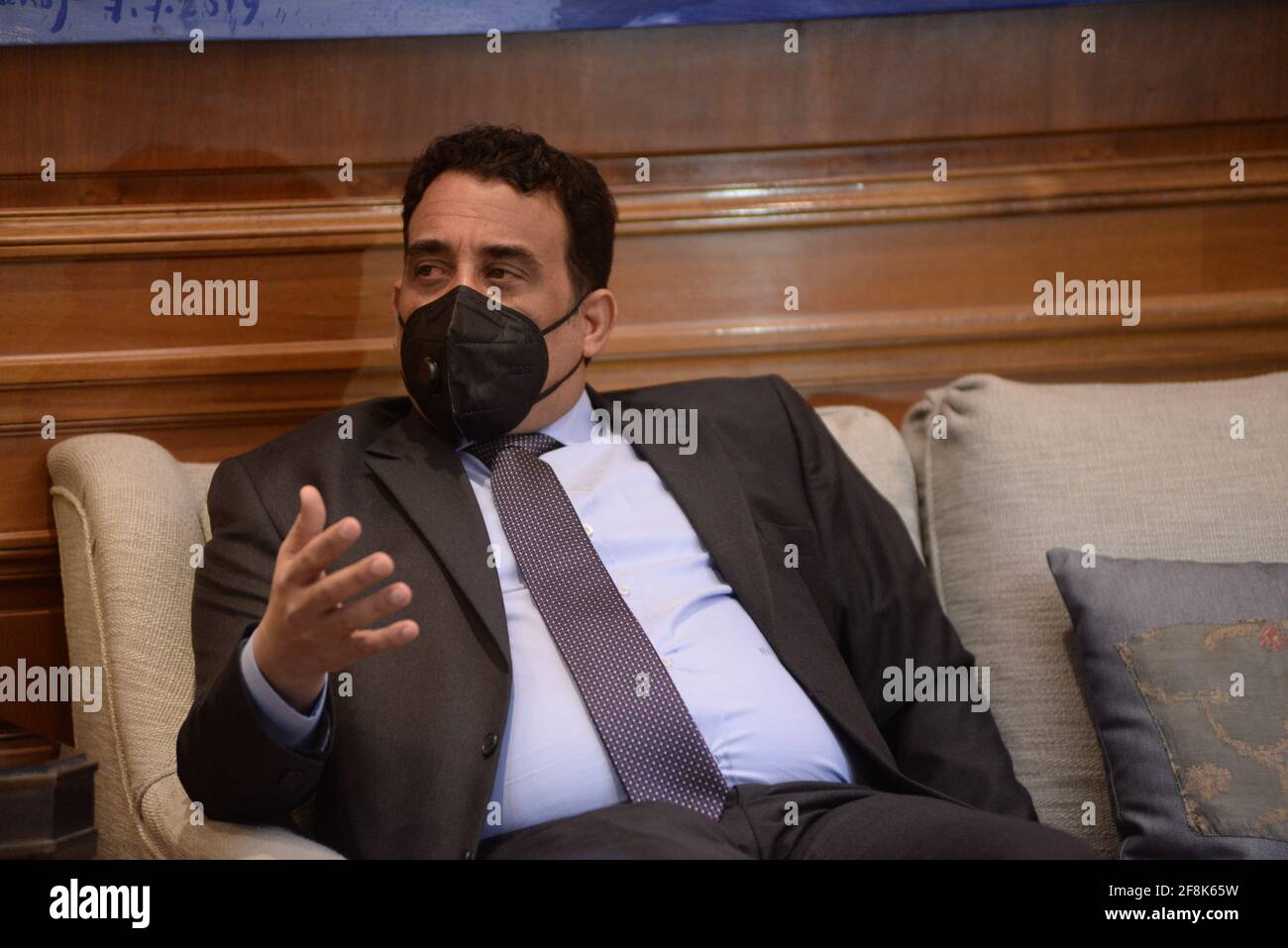 (4/14/2021) Head of the Libyan Presidential Council, Mohamed al-Menfi ...