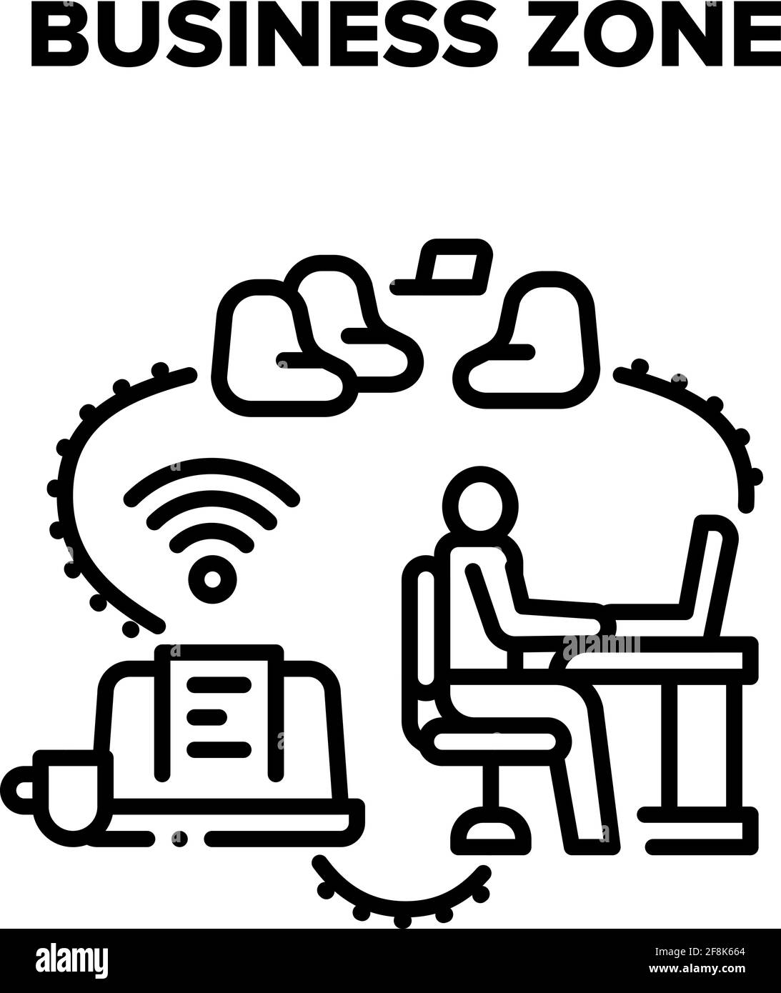 Business Zone Vector Black Illustration Stock Vector Image & Art - Alamy