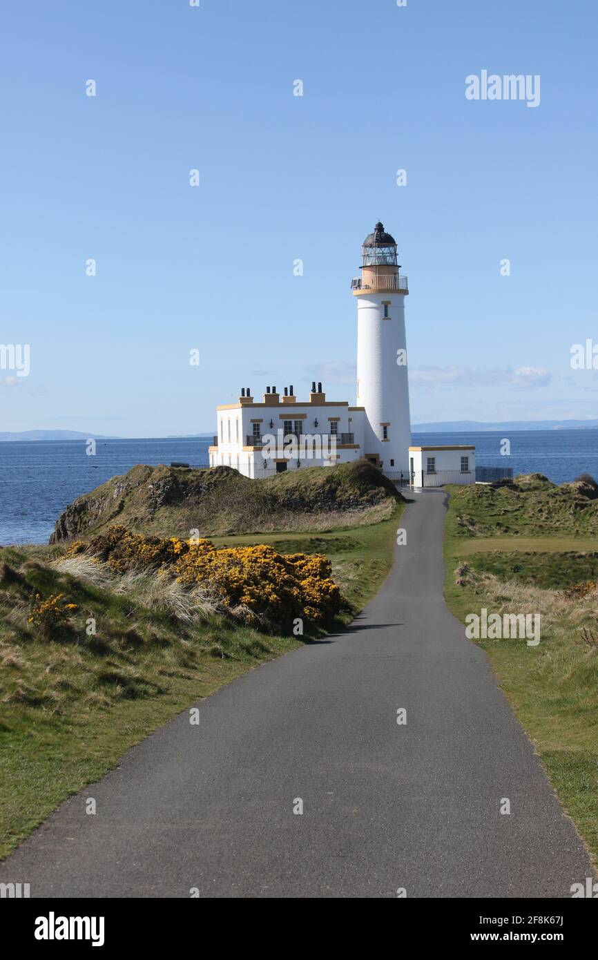 Scotland, Ayrshire Turnberry Lighthouse. 12 Apr 2021.The iconic ...