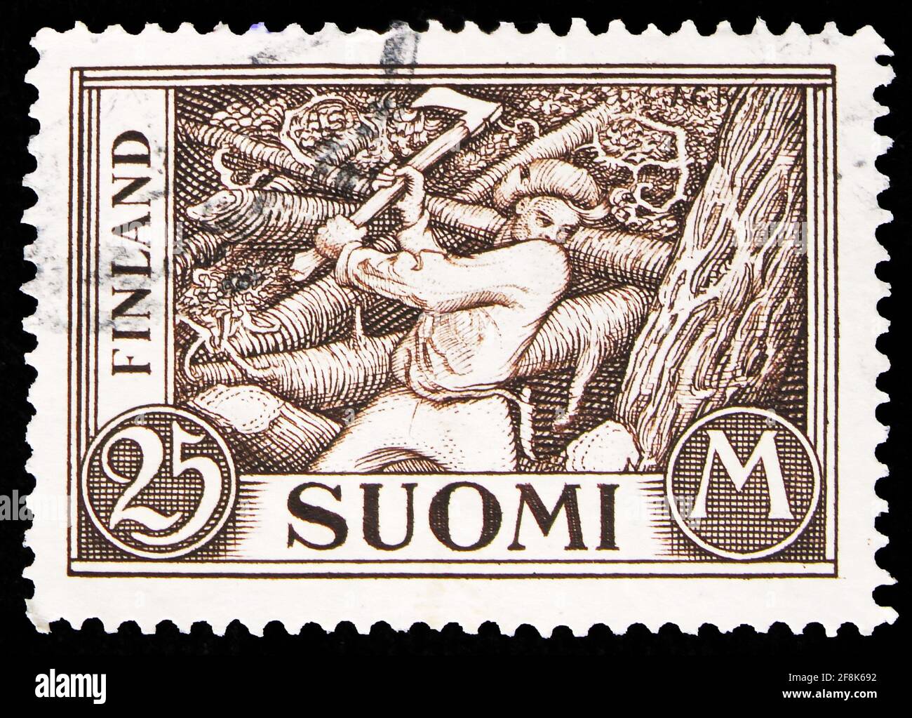 MOSCOW, RUSSIA - OCTOBER 7, 2019: Postage stamp printed in Finland ...