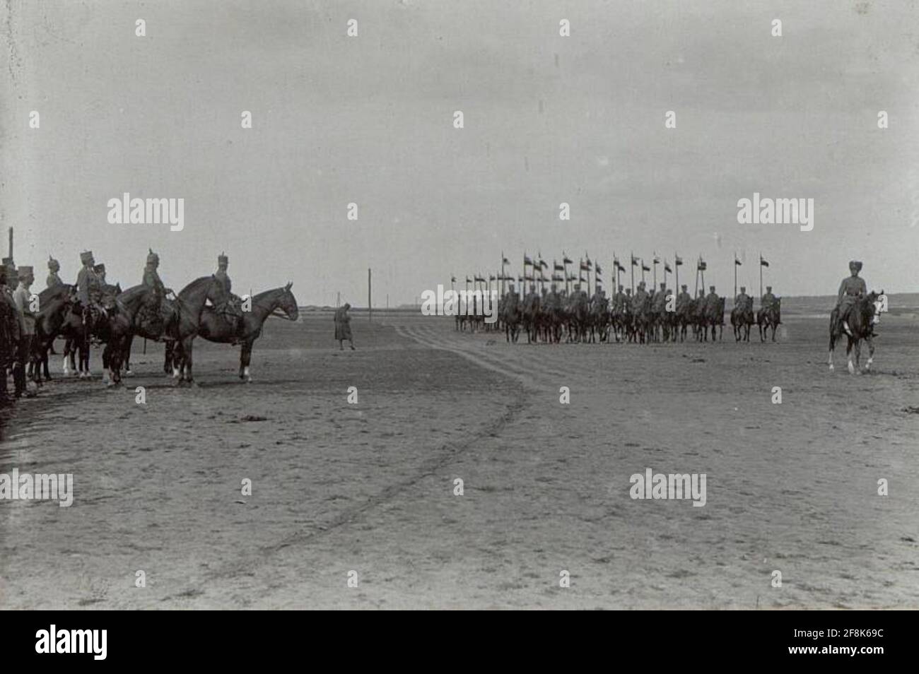 Empress Birthday celebration.Defilation Prussian Potsdam Garde Ulanen ...