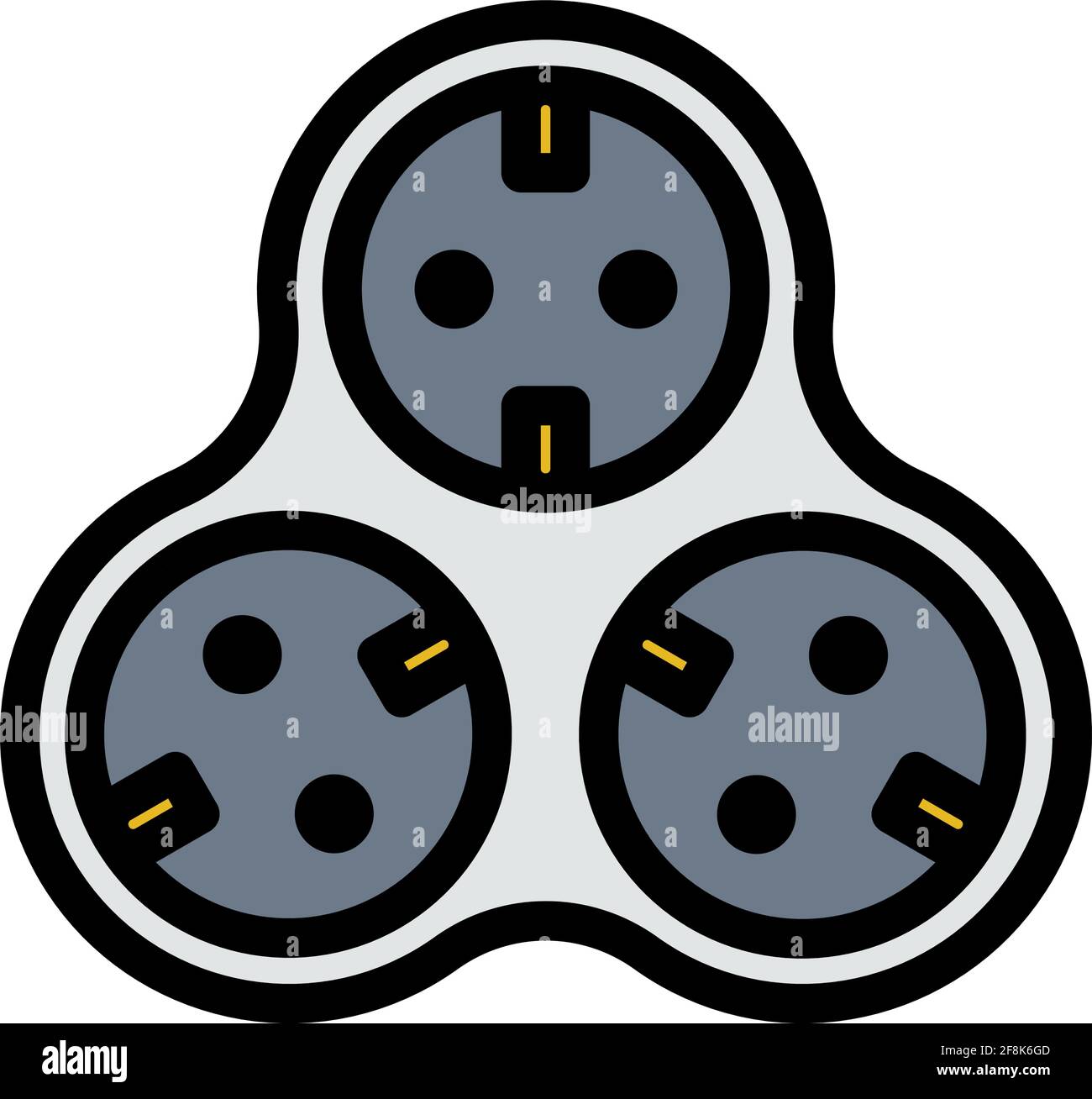 AC Splitter Icon. Editable Bold Outline With Color Fill Design. Vector ...