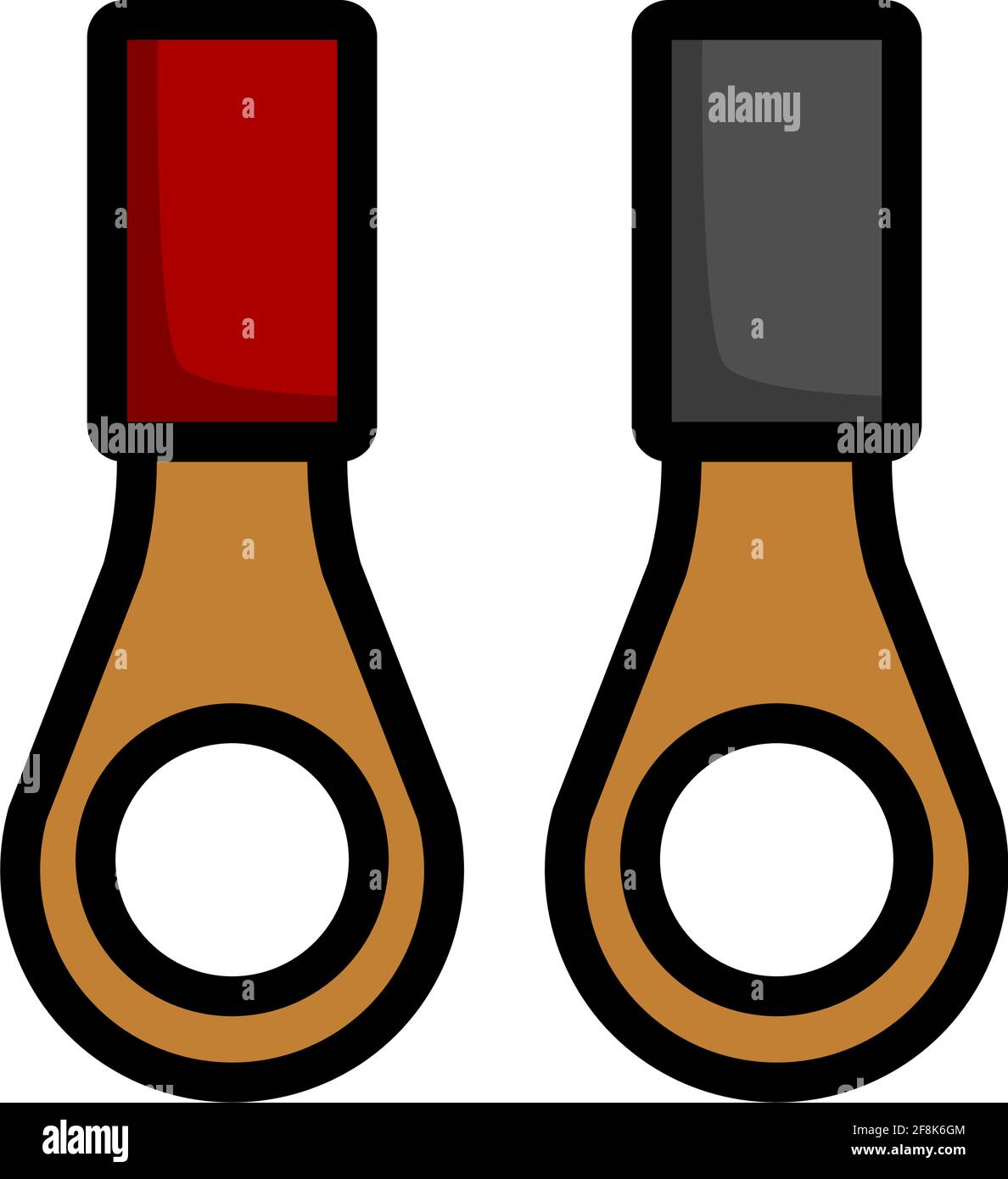 Connection Terminal Ring Icon. Editable Bold Outline With Color Fill ...