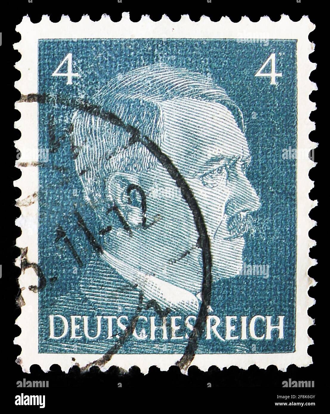 MOSCOW, RUSSIA - OCTOBER 7, 2019: Postage stamp printed in German Realm ...