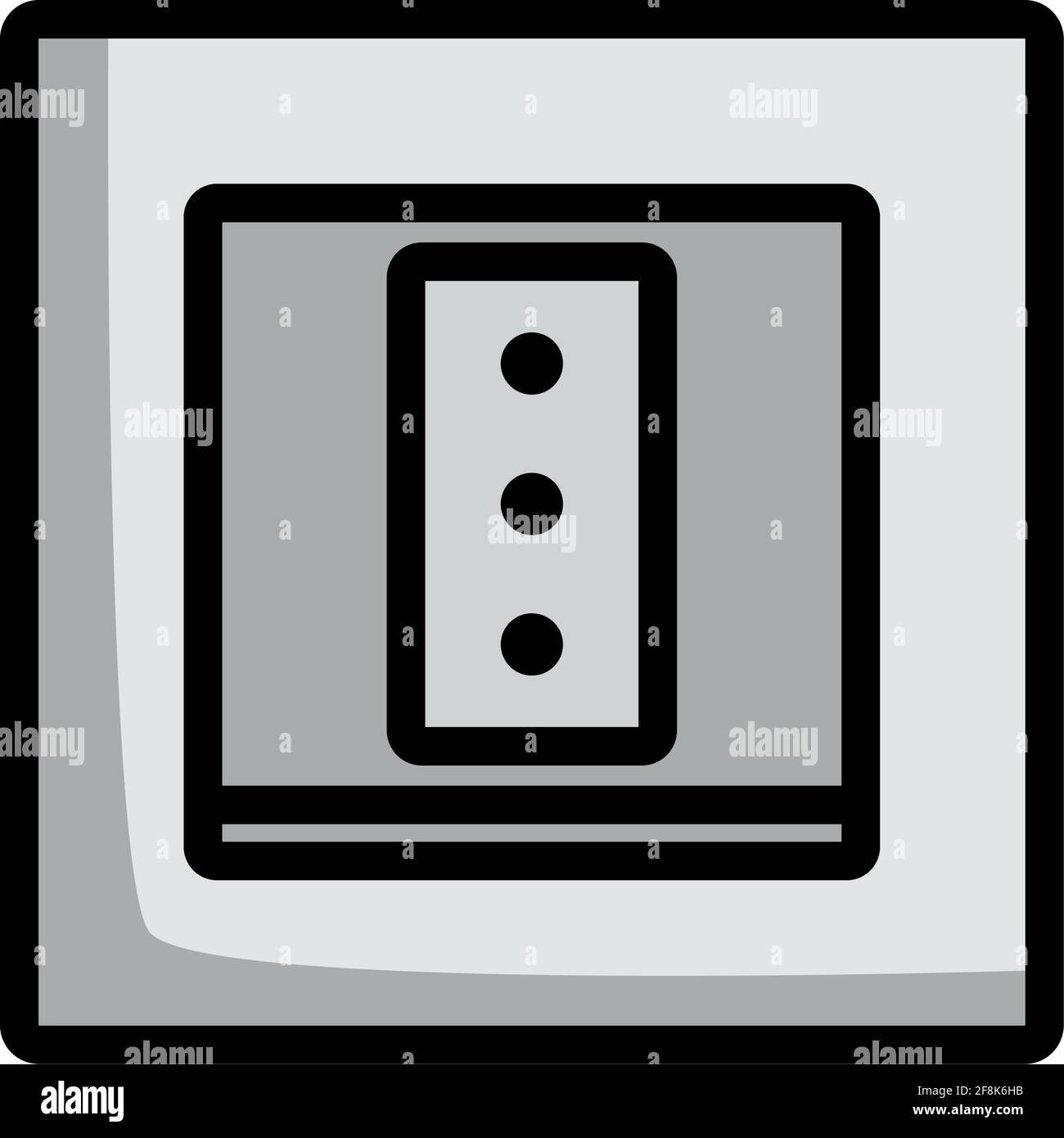 Italy Electrical Socket Icon. Editable Bold Outline With Color Fill ...