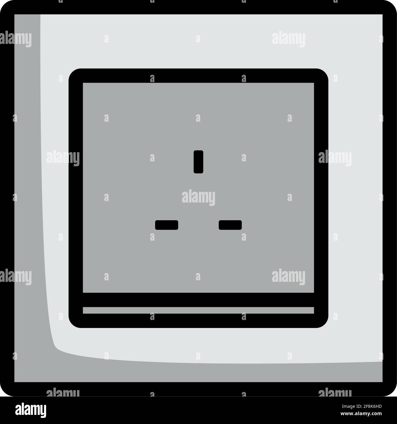Great Britain Electrical Socket Icon. Editable Bold Outline With Color ...