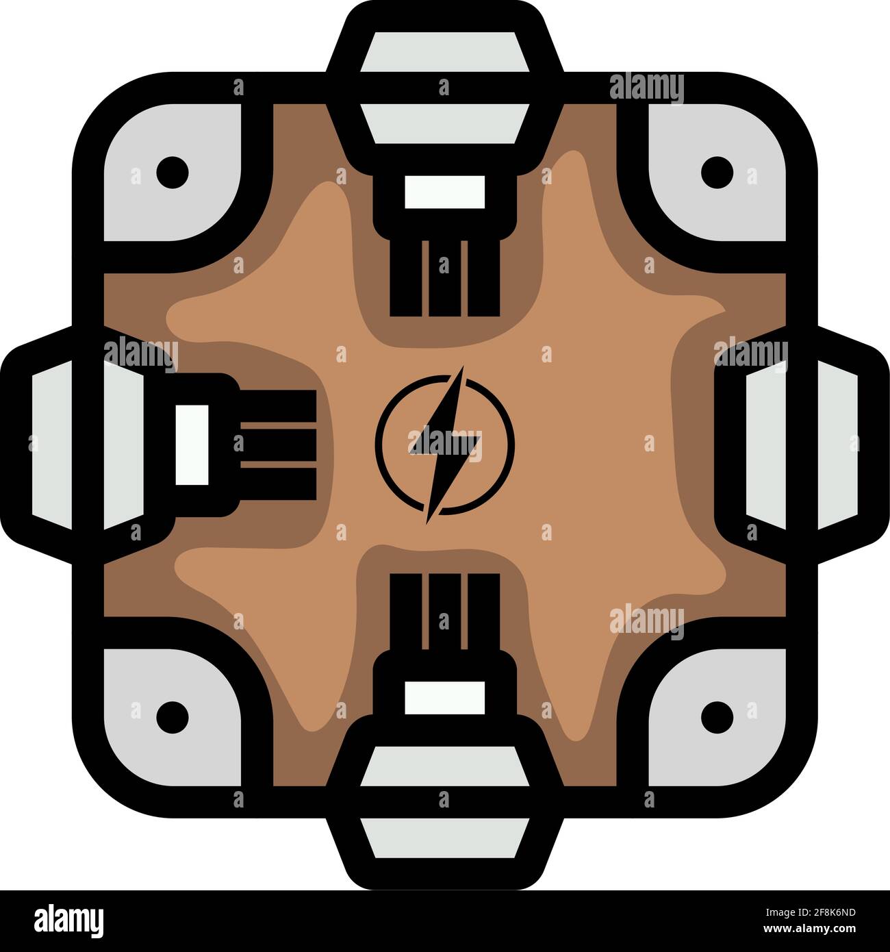 Electrical Junction Box Icon. Editable Bold Outline With Color Fill ...