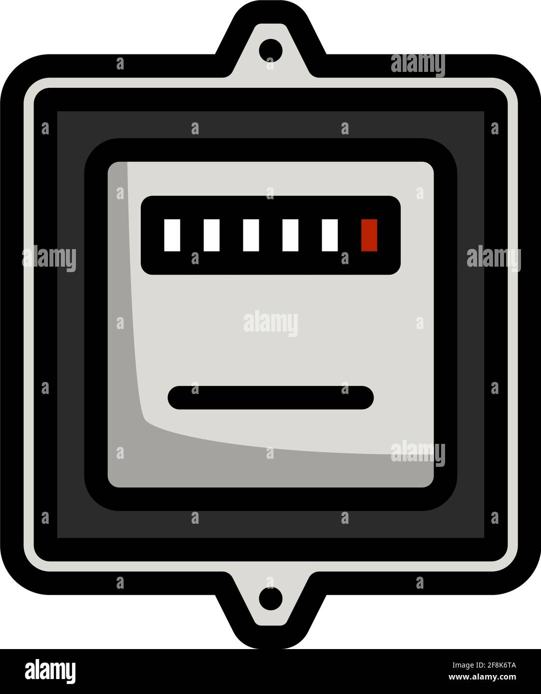 Electric Meter Icon. Editable Bold Outline With Color Fill Design ...
