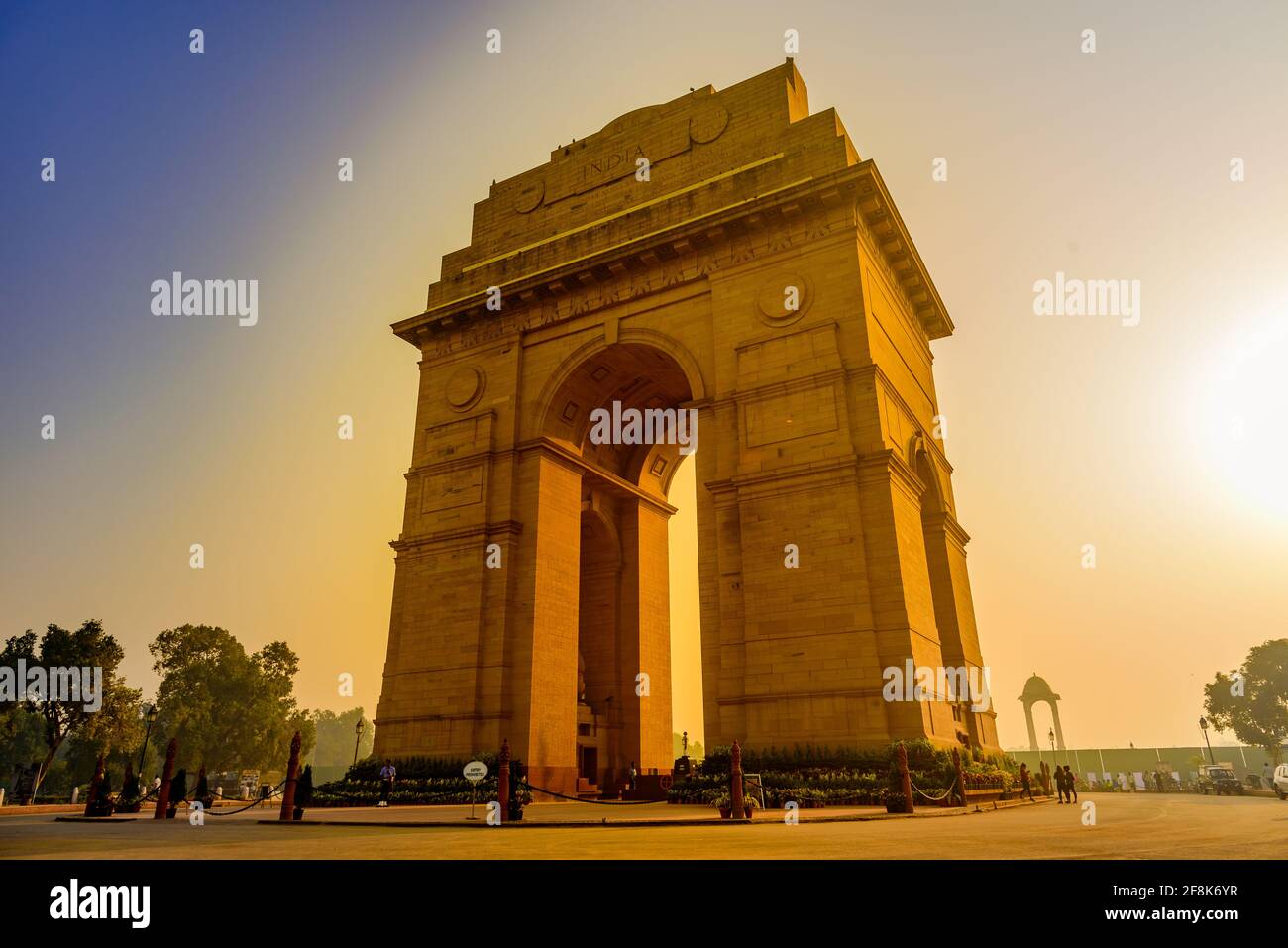 India Gate or All India War Memorial at New Delhi is a triumphal arch ...