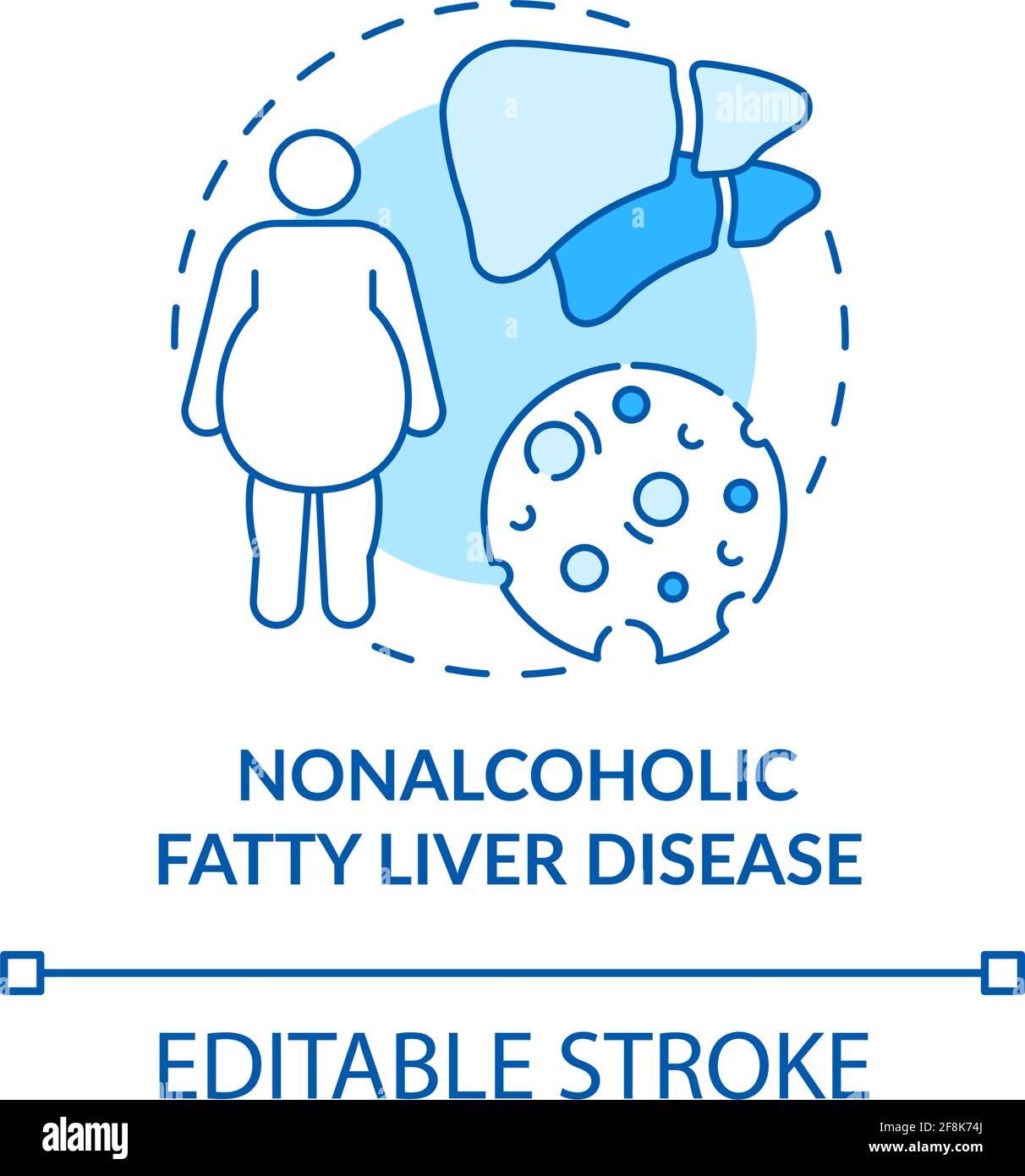 Nonalcoholic fatty liver disease concept icon Stock Vector Image & Art ...