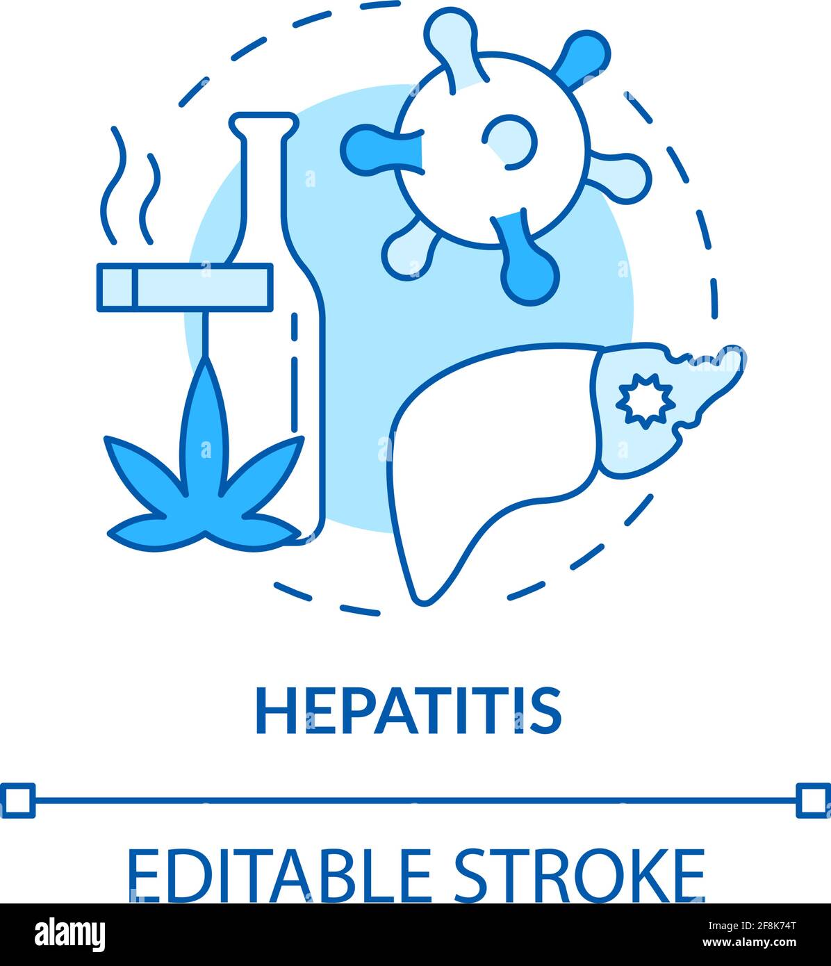 Hepatitis concept icon Stock Vector Image & Art - Alamy