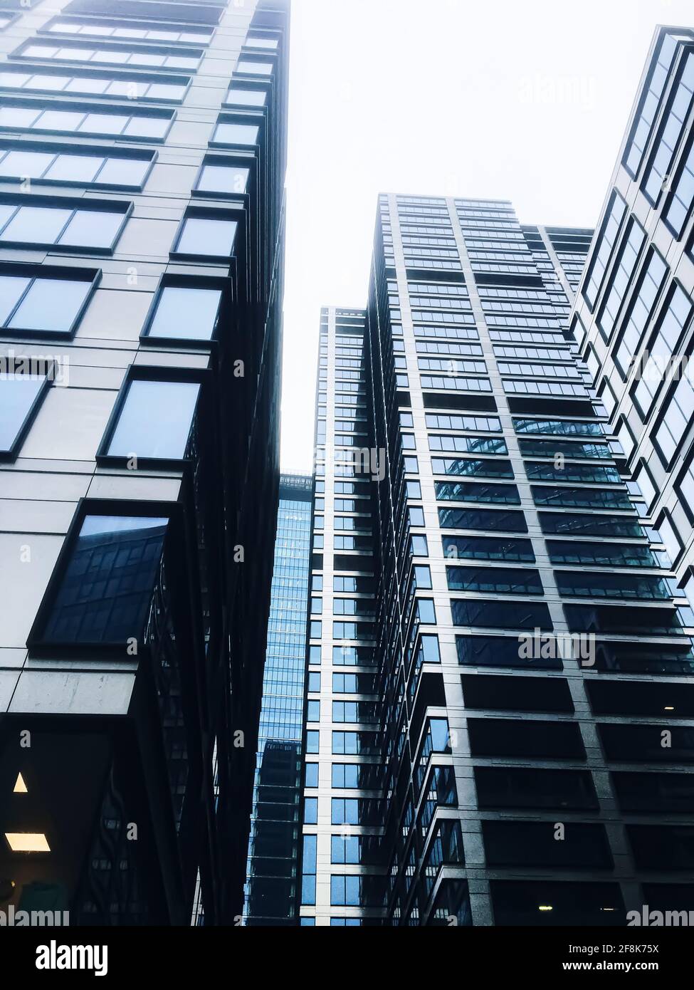 Corporate office building in financial district, modern skyscraper in ...