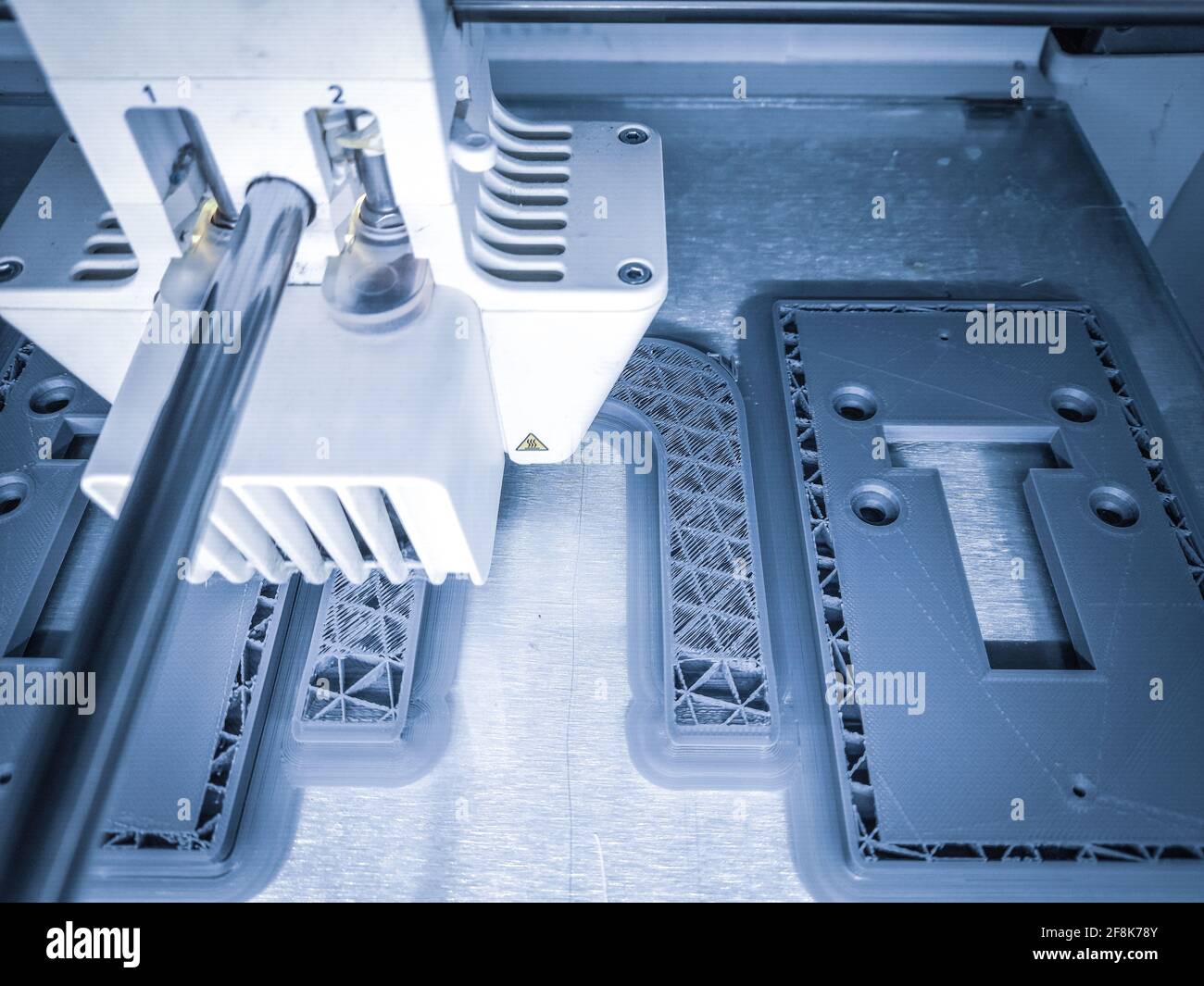 3D printer, printing with plastic wire filament in additive ...