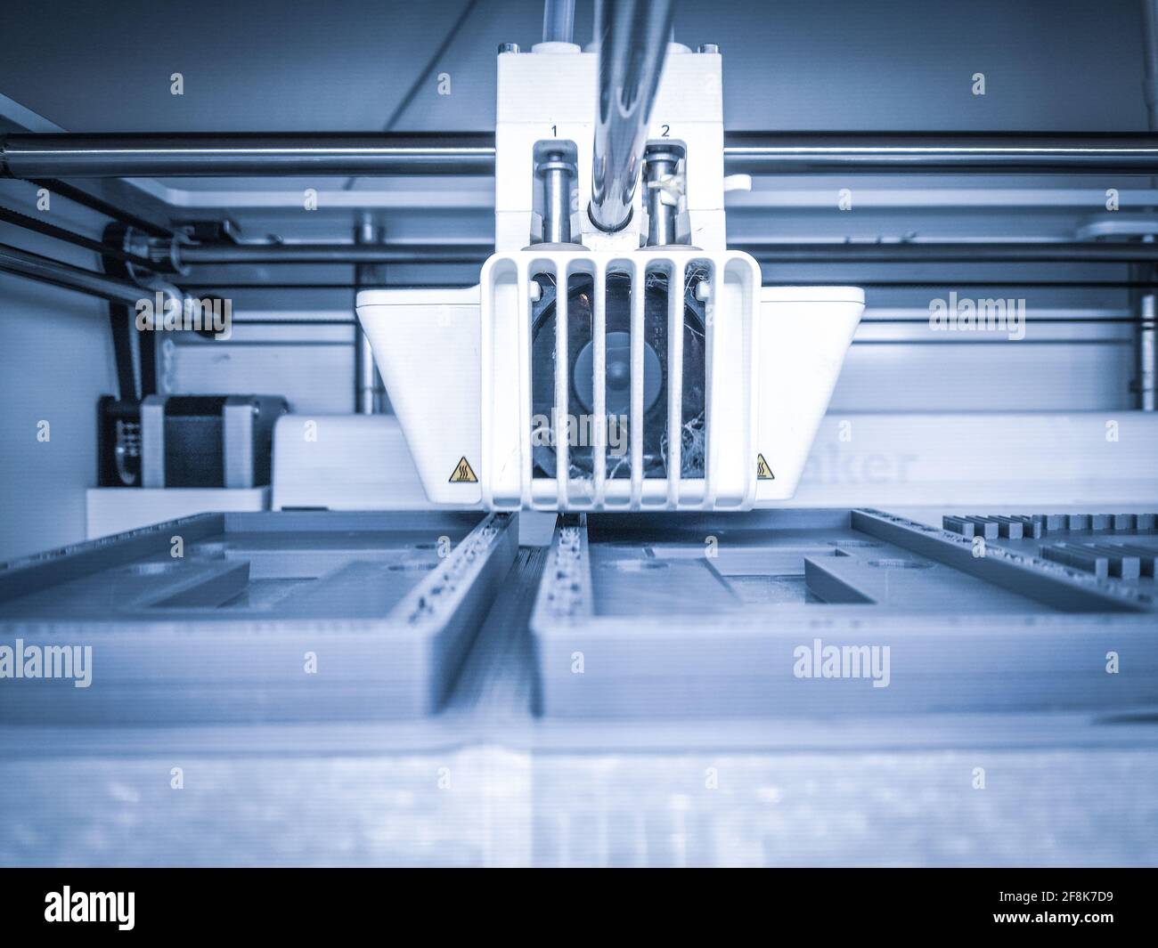 3D printer, printing with plastic wire filament in additive ...