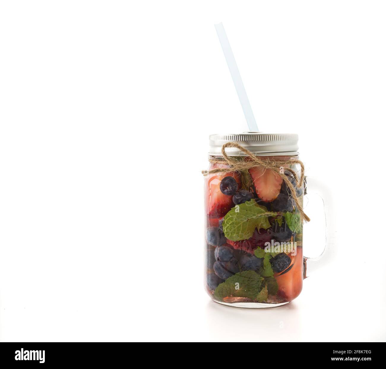 infused water on white background Stock Photo - Alamy