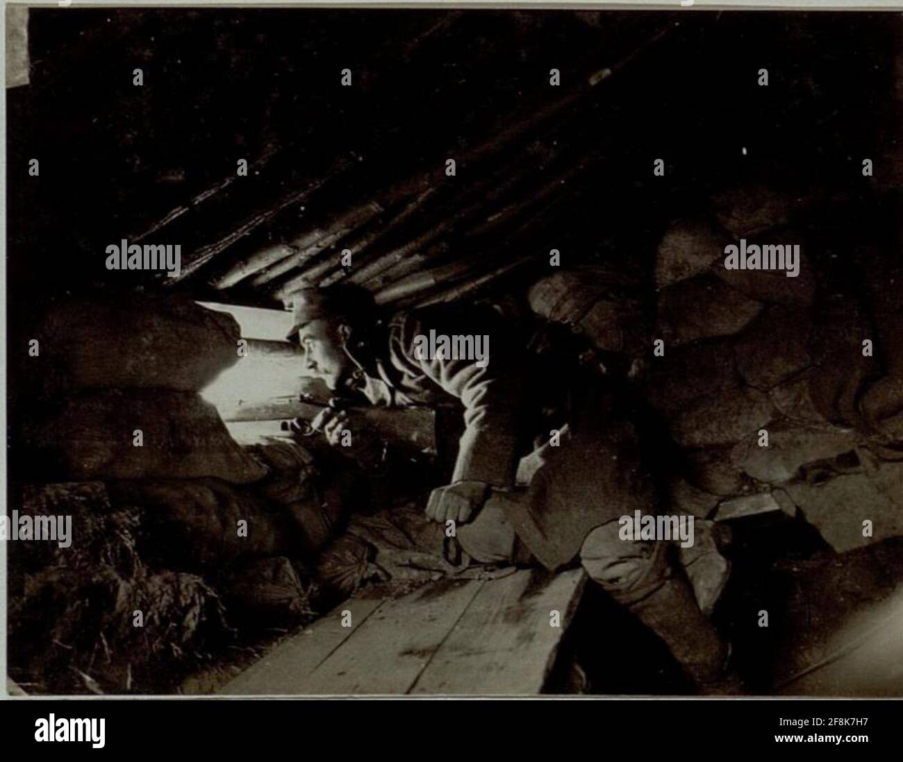 Post in the well-covered trench, section PEVMA Stock Photo - Alamy