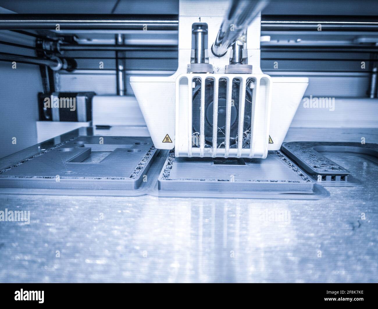 3D printer, printing with plastic wire filament in additive ...