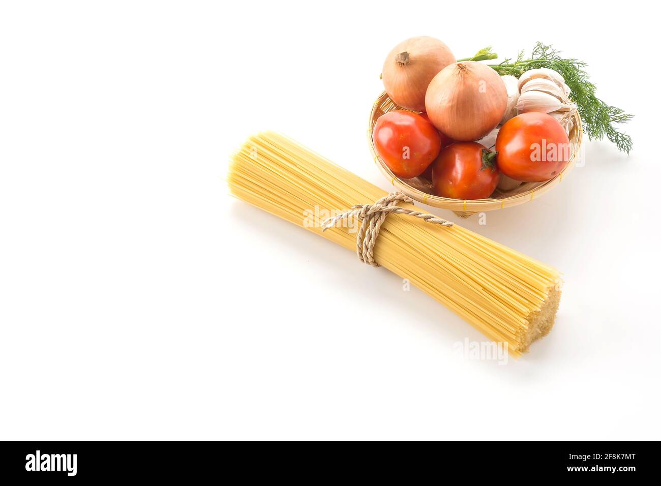 dry pasta spaghetti with ingredient Stock Photo - Alamy