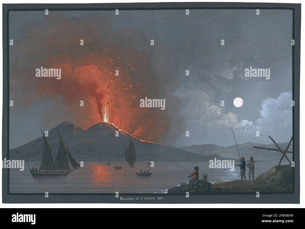 Eruption of 7. August 1816 Stock Photo - Alamy