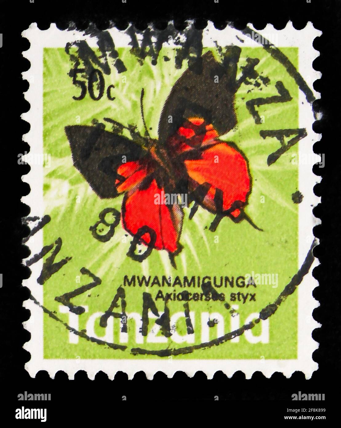 MOSCOW, RUSSIA - OCTOBER 7, 2019: Postage stamp printed in Tanzania ...