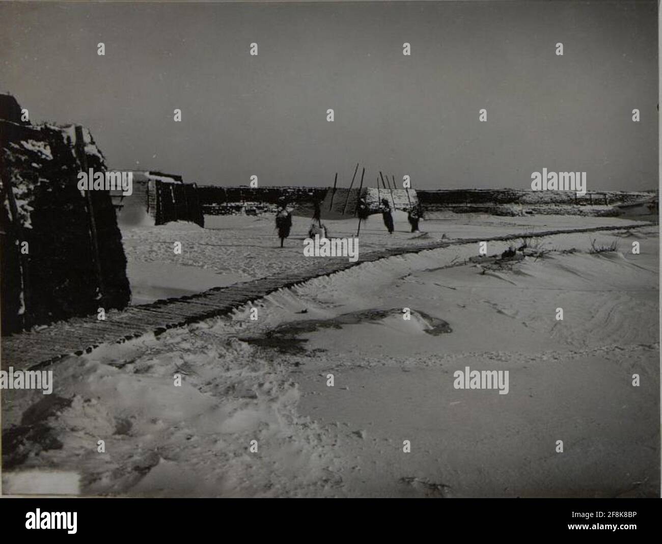 Snowy trenches in the field hunter battalion 25 Stock Photo - Alamy