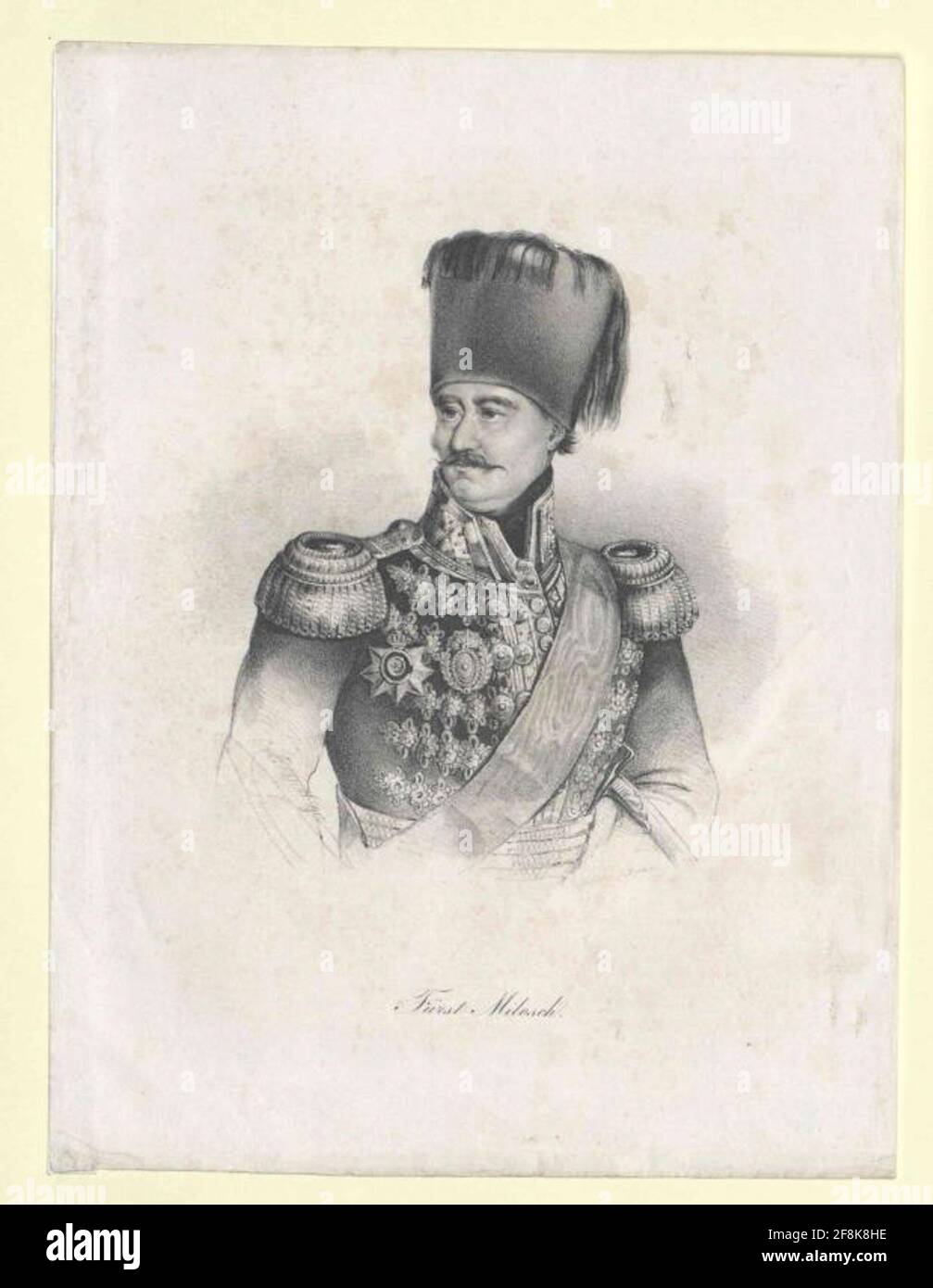 Milosch Obrenovich, Prince of Serbia Stock Photo - Alamy