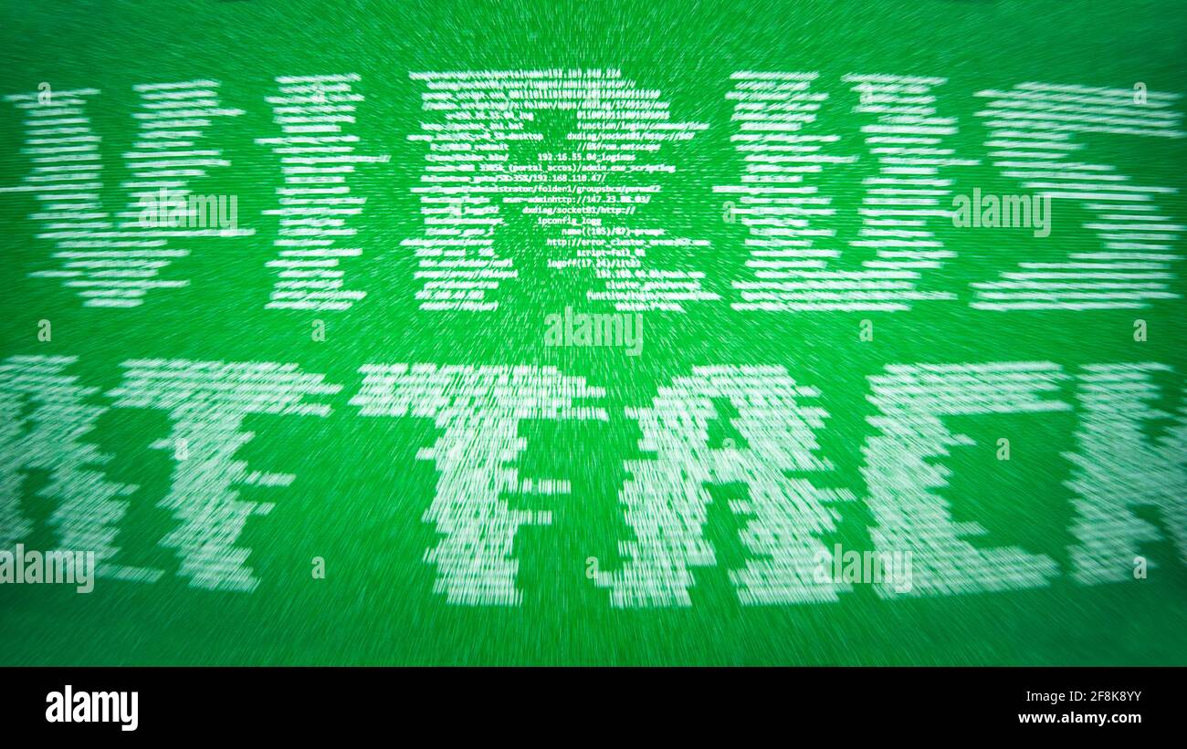Virus attack message Stock Photo - Alamy