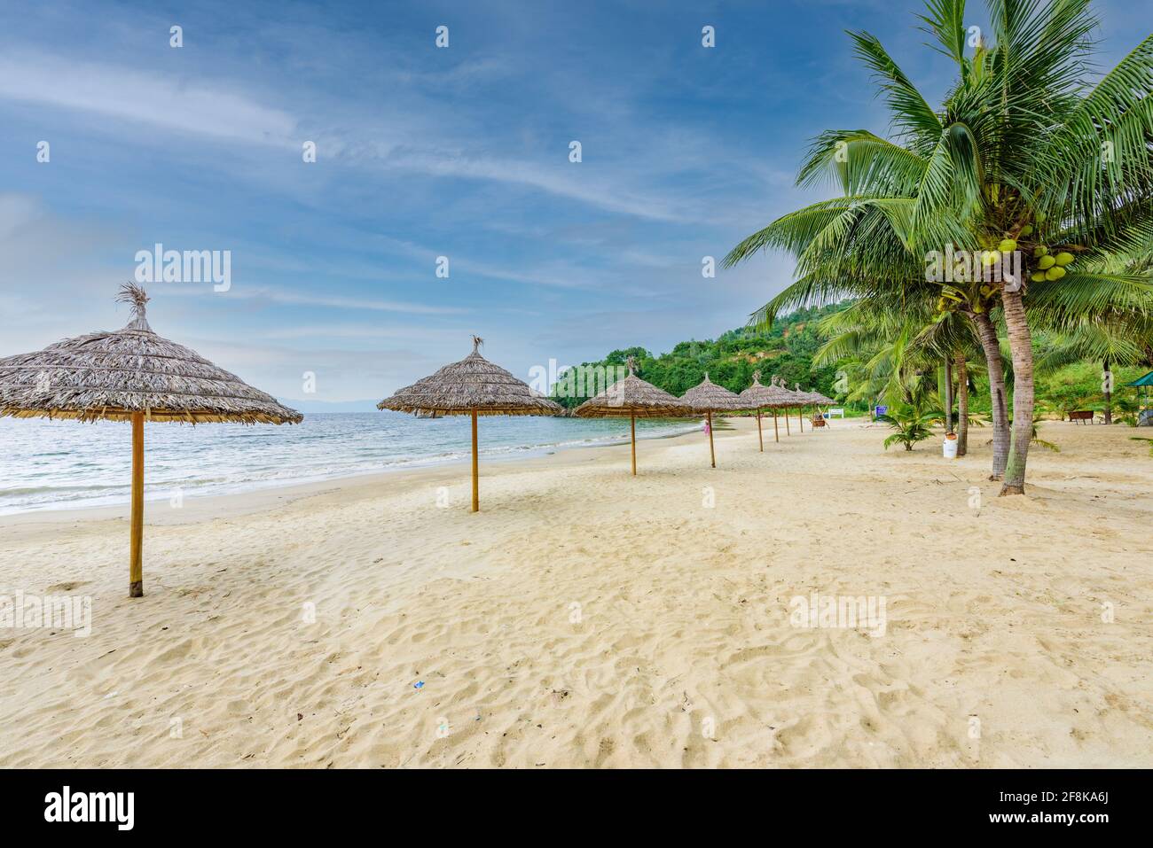 Tien Sa Beach - paradise beach at tropical coast scenery in Da Nang ...