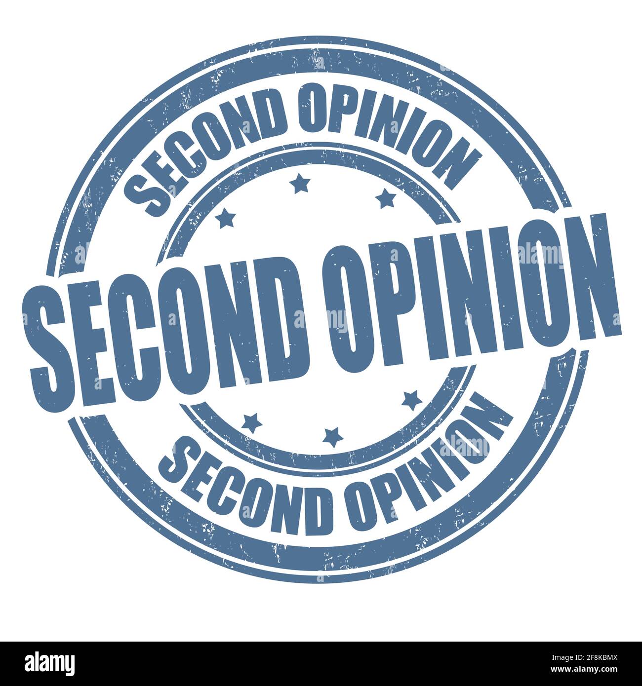 Second opinion grunge rubber stamp on white background, vector ...