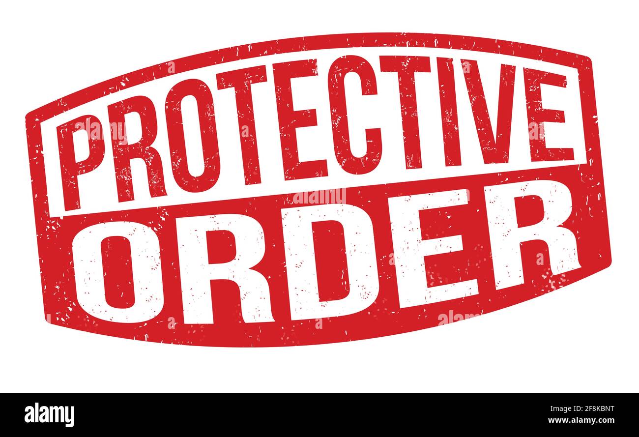 Protective order grunge rubber stamp on white background, vector ...