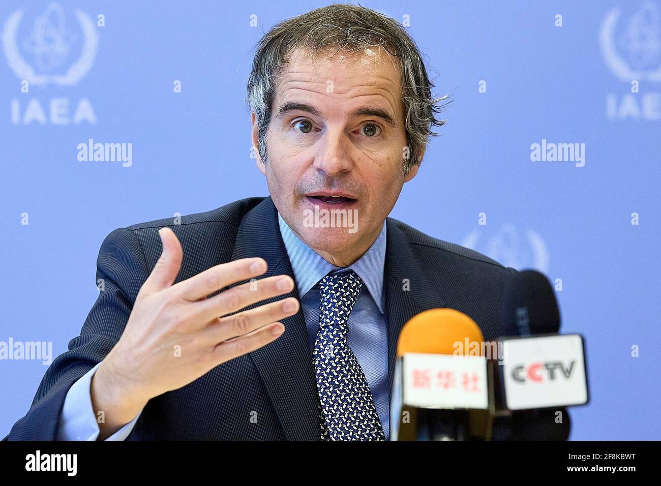 Vienna, Austria. 14th Apr, 2021. Rafael Mariano Grossi, director ...