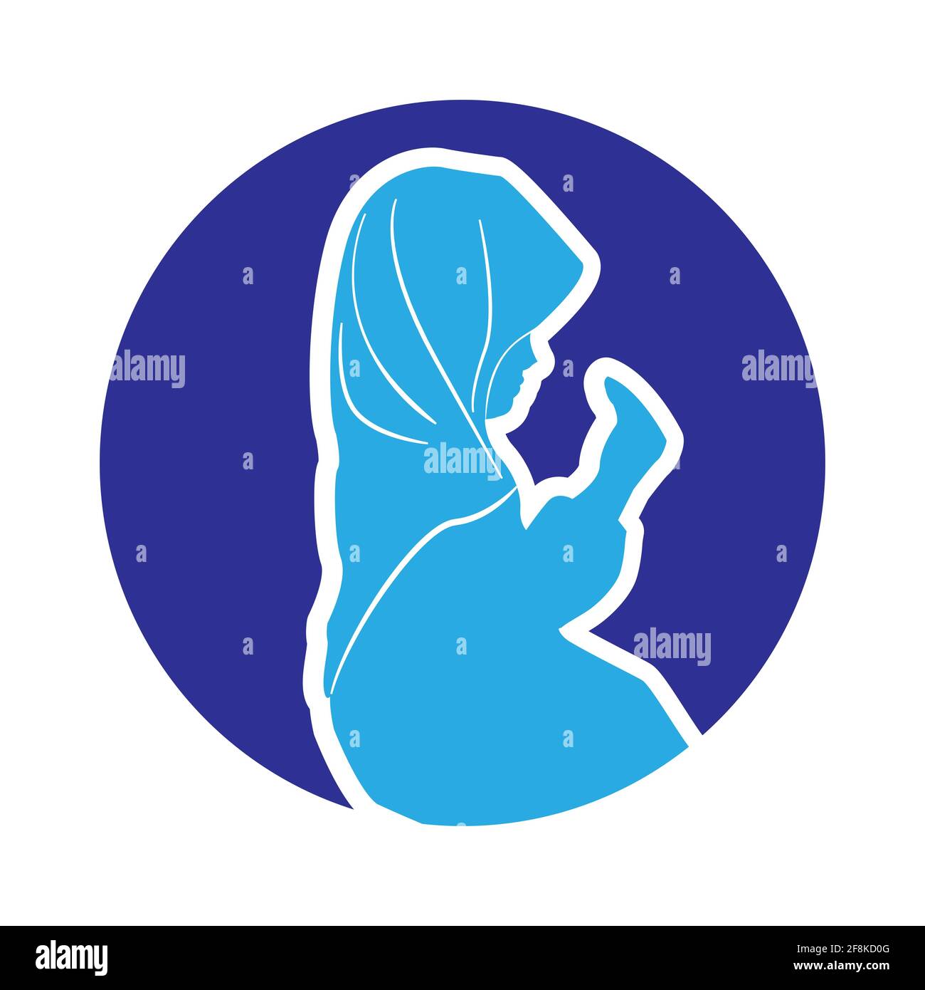 Muslim woman pray icon. Simple element from muslim collection. Vector ...