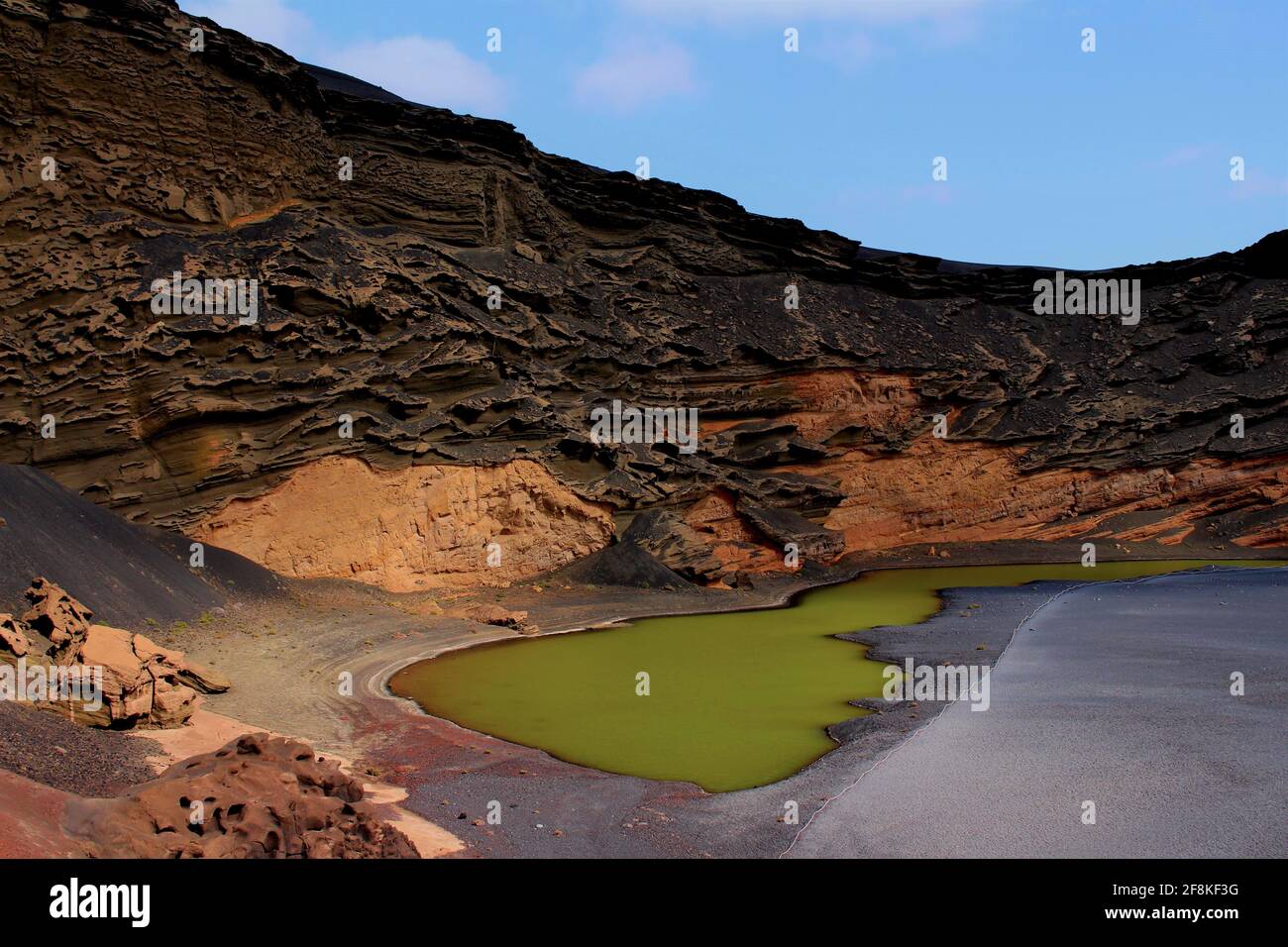 El Golfo - Lago Verde Stock Photo - Alamy
