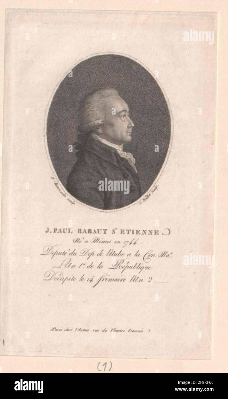 Rabaut-Saint-Etienne, Jean Paul Stock Photo - Alamy