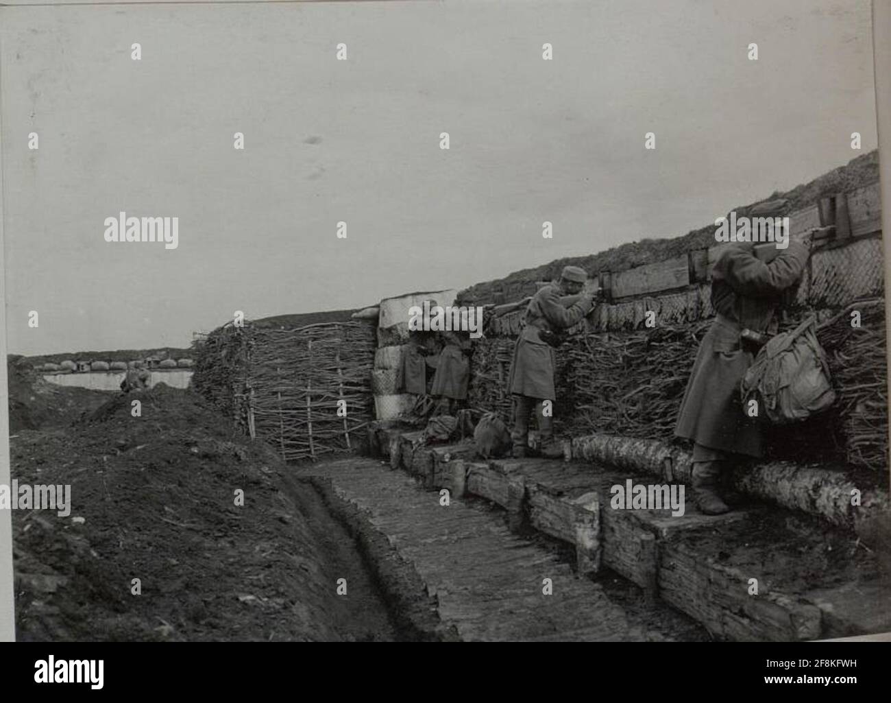 Trenches at the field hunter battalion 17 Stock Photo - Alamy