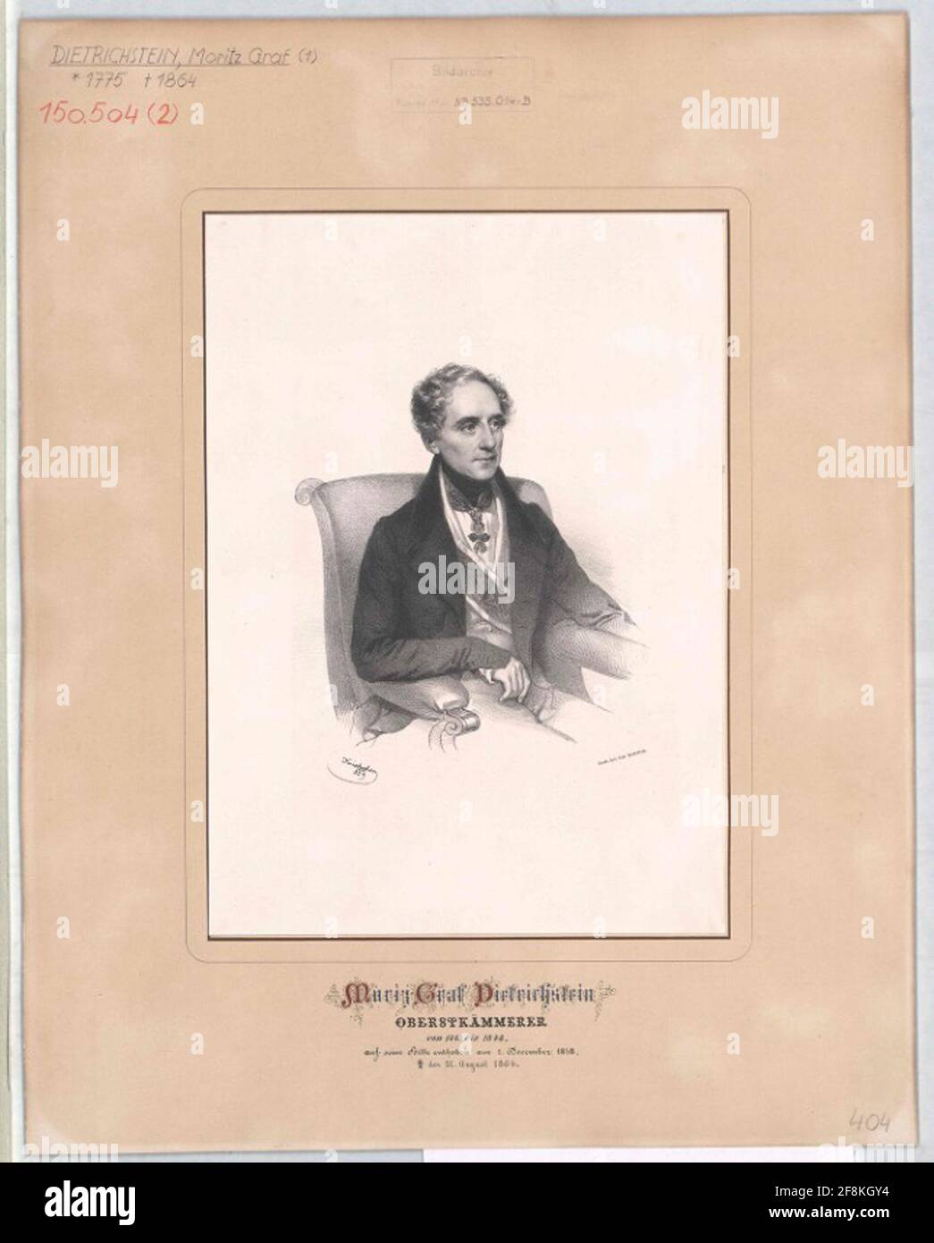Dietrichstein Proskau-Leslie, Moritz Graf von Stock Photo - Alamy