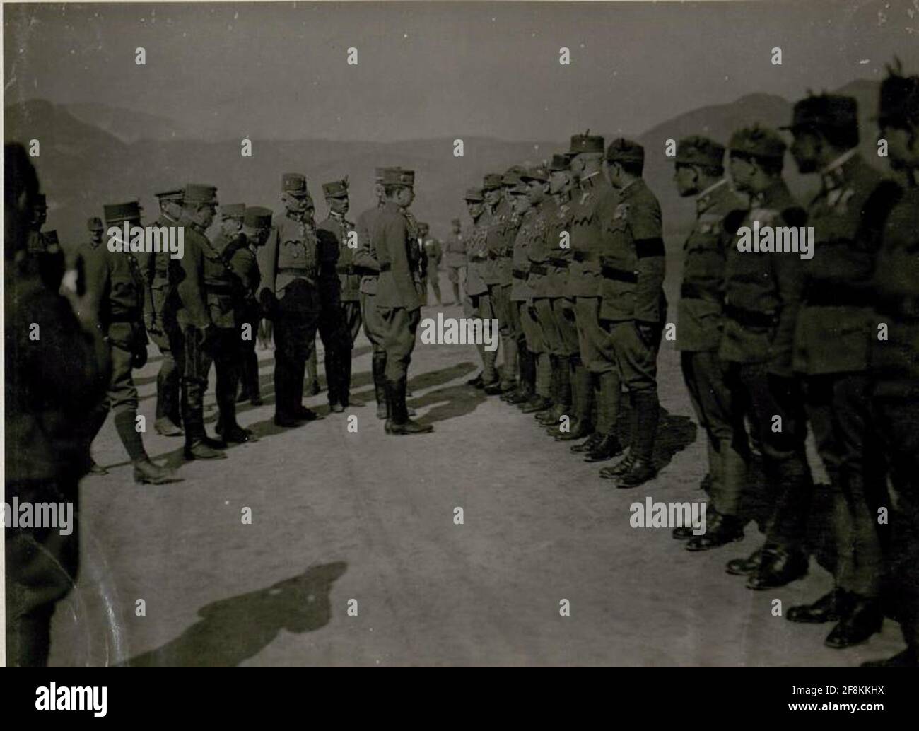 Visit to Kaiser Karl at the airfield in Pergine Stock Photo - Alamy