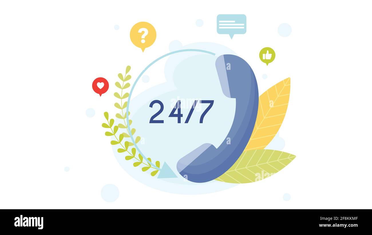 Customer support service concept. Flat design, vector illustration ...